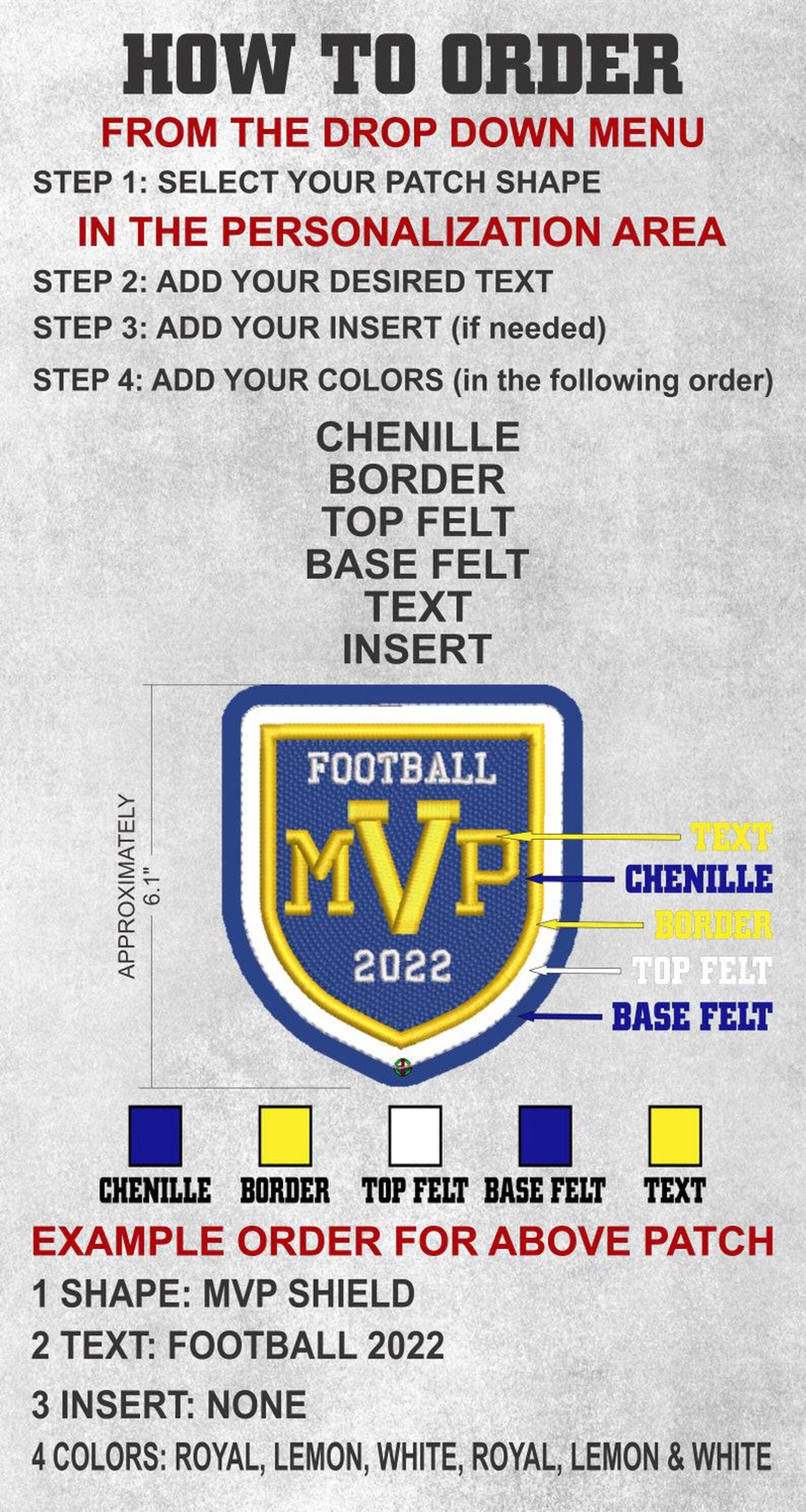 Chenille Captain & MVP Custom Letterman Jacket Patches - Etsy