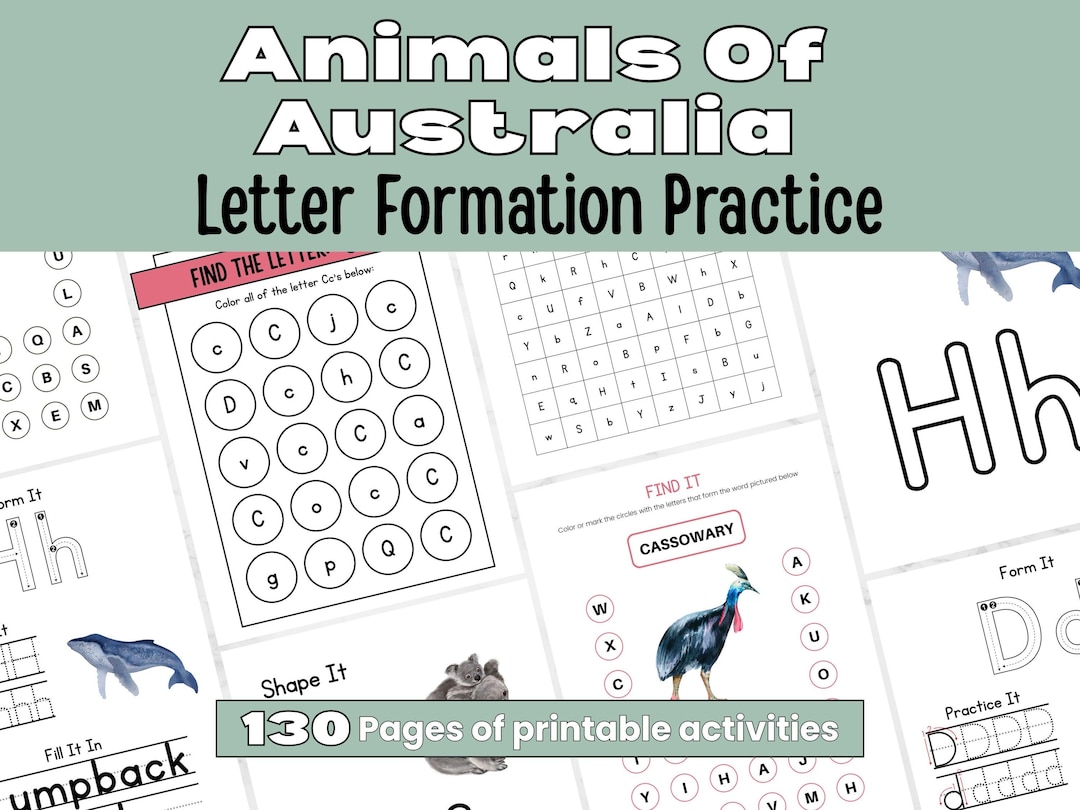 Australian Animals A-Z Alphabet Activity Pack: Homeschooling Early ...