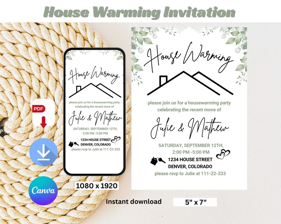 House Warming Invitation, House Warming Party, House Invitation ...