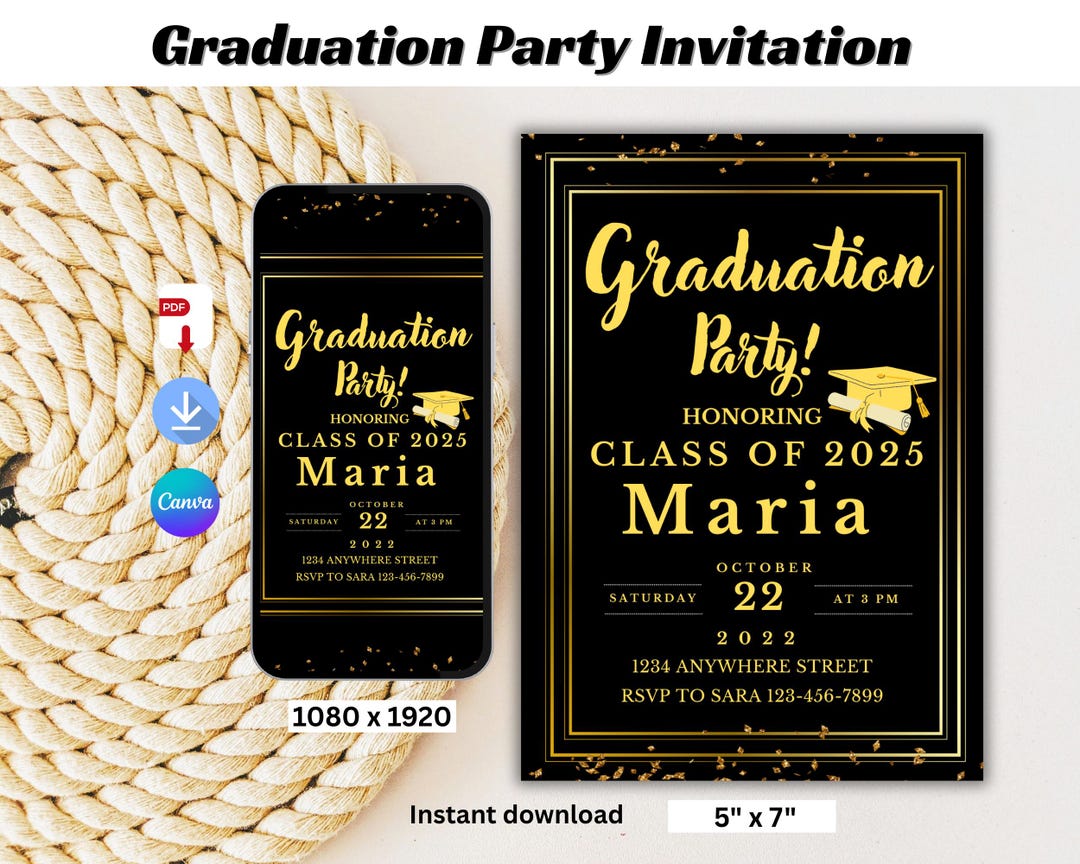 Graduation Party Invitation, University Graduation Invitation College ...