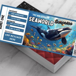Editable Seaworld Trip Ticket Template, Boarding Pass Ticket, Ticket ...