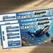 Editable Seaworld Trip Ticket Template, Boarding Pass Ticket, Ticket ...