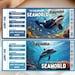 Editable Seaworld Trip Ticket Template, Boarding Pass Ticket, Ticket ...