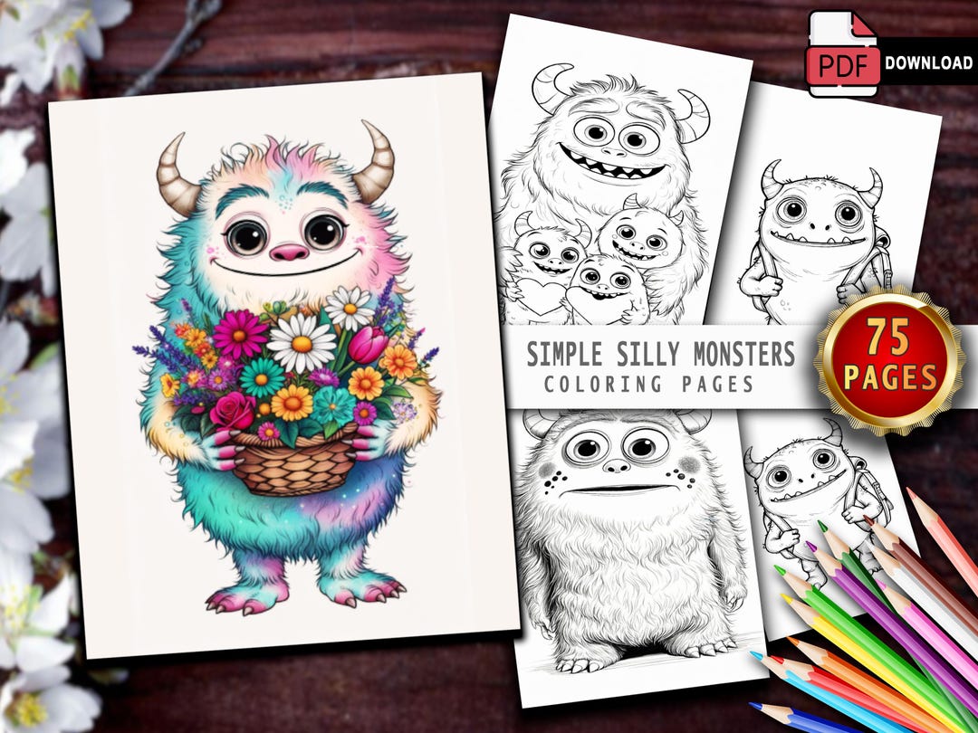 70 Silly Monster Coloring Pages, Fun and Easy Printable Monster ...