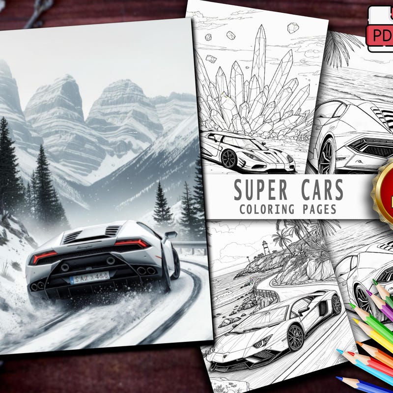 Coloring Book for Kids Car - Etsy