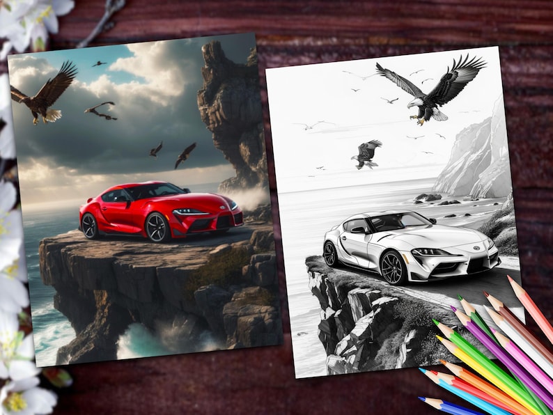 Toyota Supra Coloring Book: 50 Pages of High-speed Car Fun (PDF ...