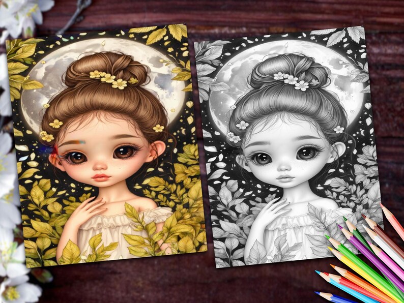 25 Cute Fantasy Doll Coloring Pages | Kawaii Fantasy Doll Coloring Book ...