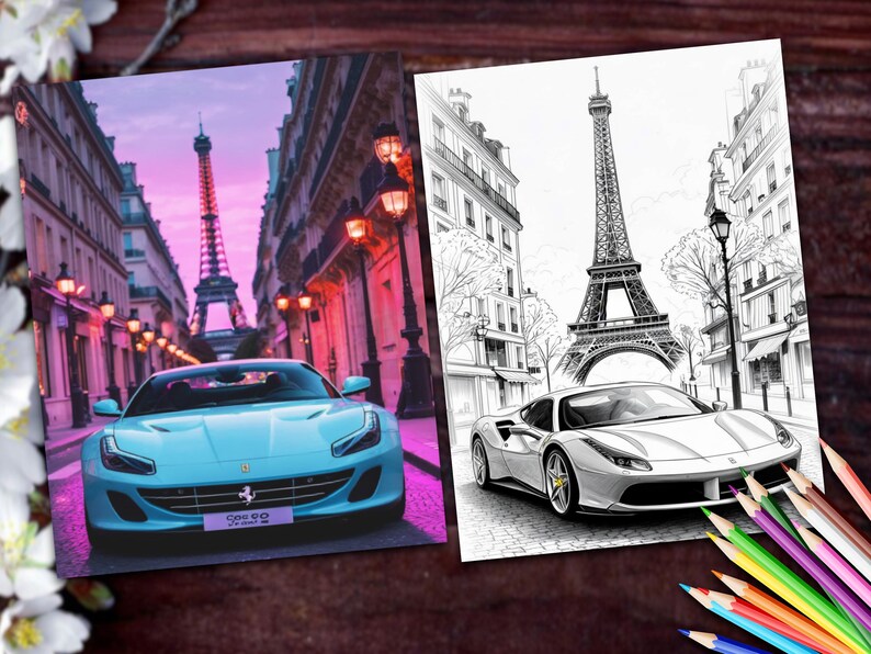 Ferrari Coloring Book: 50 Pages of Supercar Fun (digital Download) - Etsy