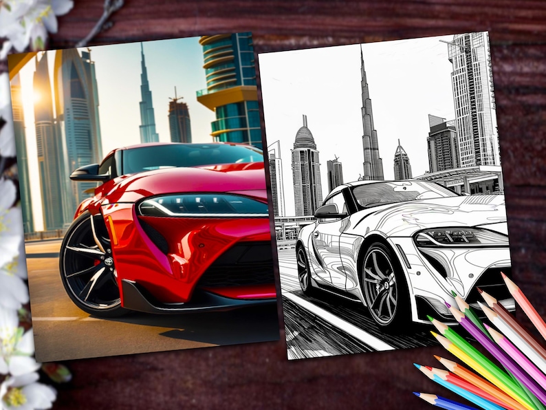 Toyota Supra Coloring Book: 50 Pages of High-speed Car Fun (PDF ...