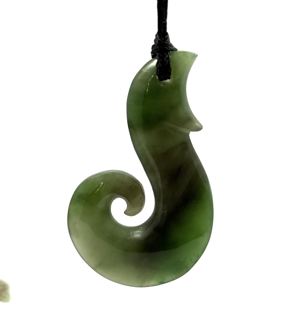 Authority NZ Maori KORU Genuine Natural Greenstone Pendant - Peace - Etsy