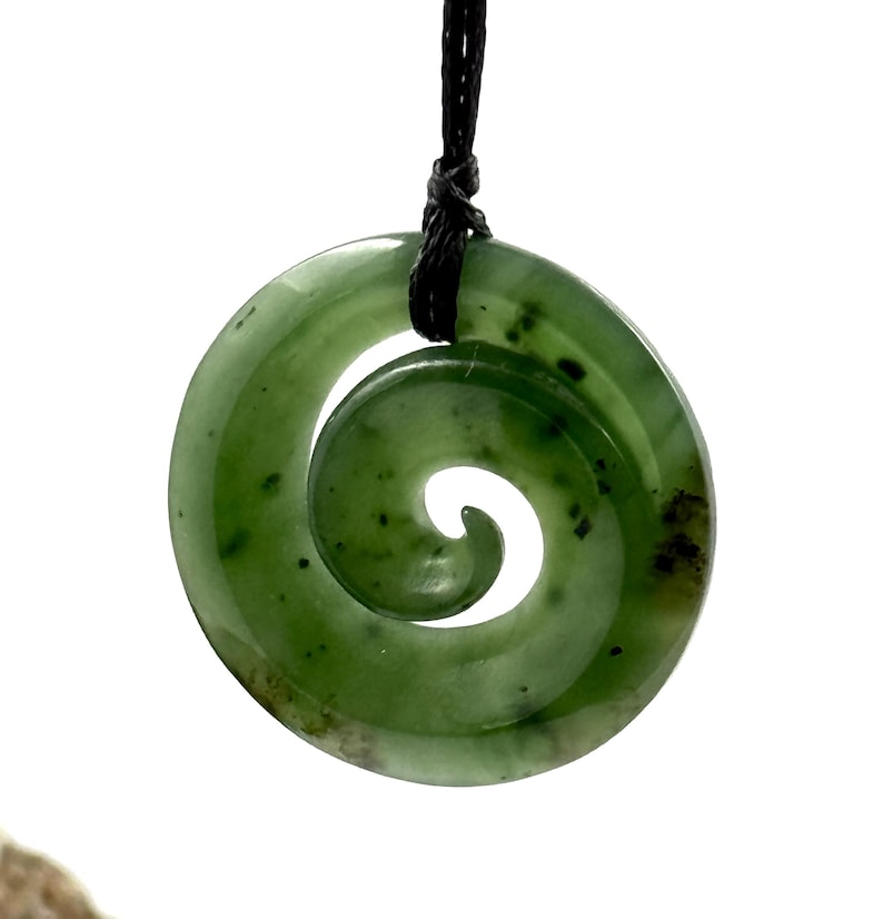 Authority NZ Maori KORU Genuine Natural Greenstone Pendant - Peace - Etsy