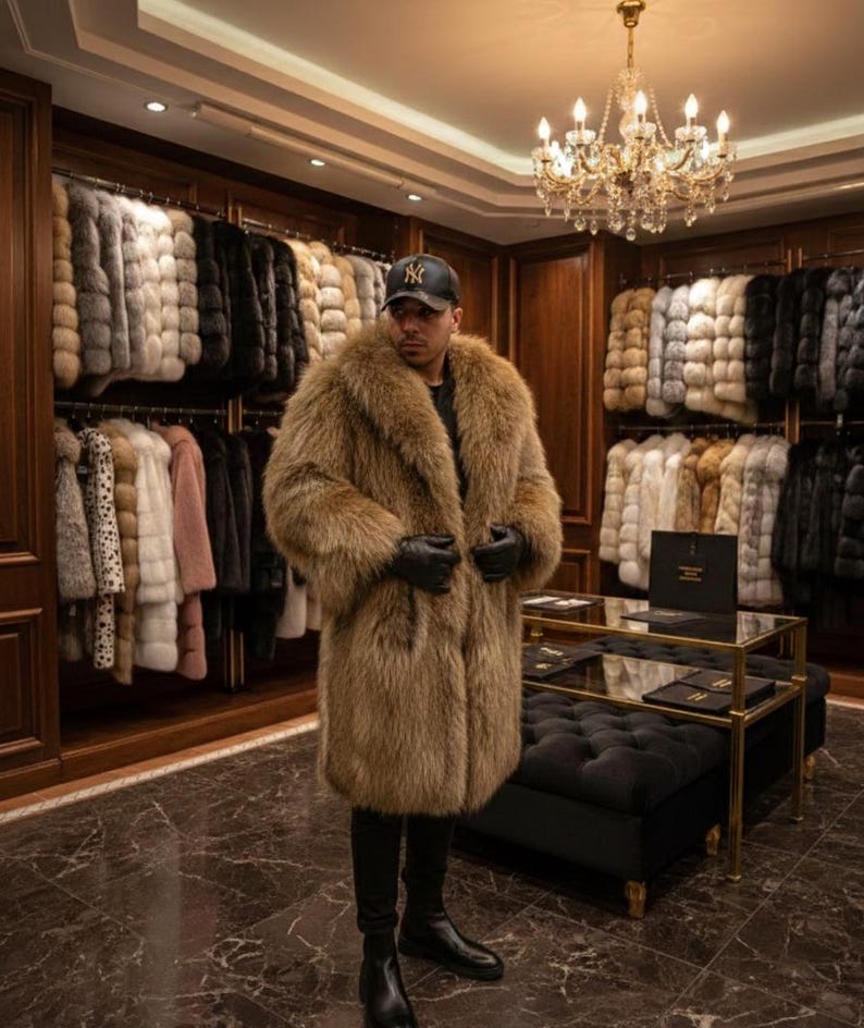 Luxury Faux Fur Coat | Custom Made Winter Long Coat - Etsy