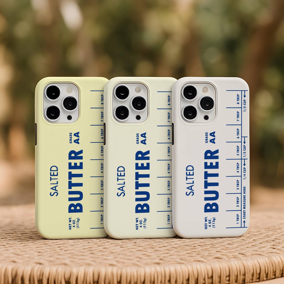 Salted Butter Stick Phone Case, iPhone 17 17e 16 16e 15 14 13 12 11 Pro ...