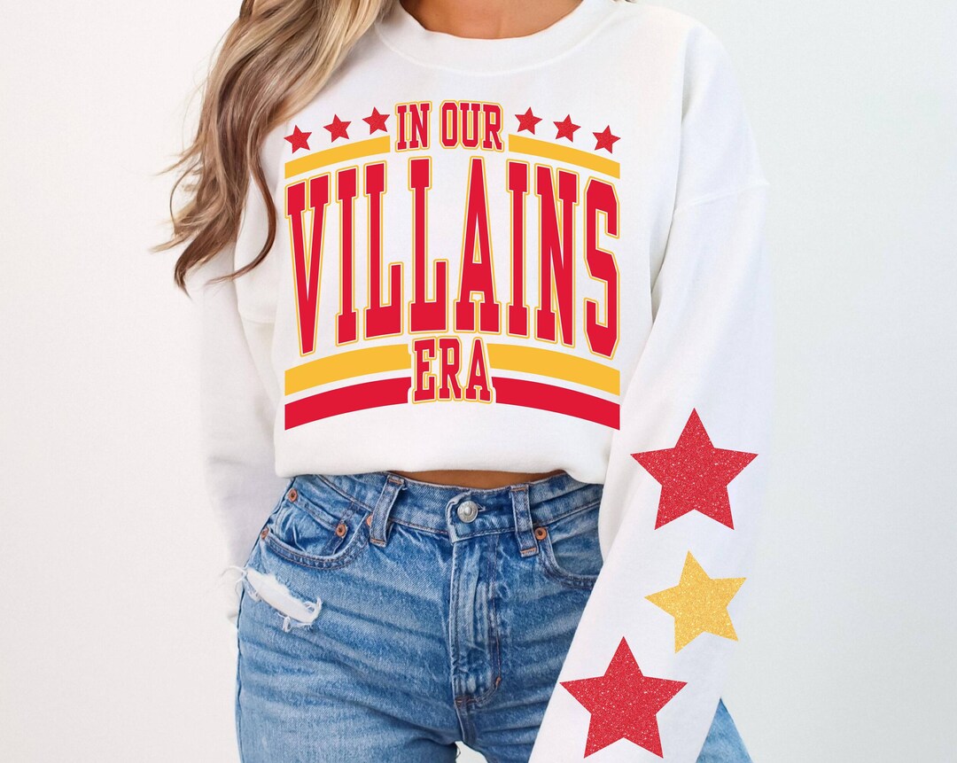 In Our Villains Era Football Glitter Sweatshirt, Kansas City Tee ...