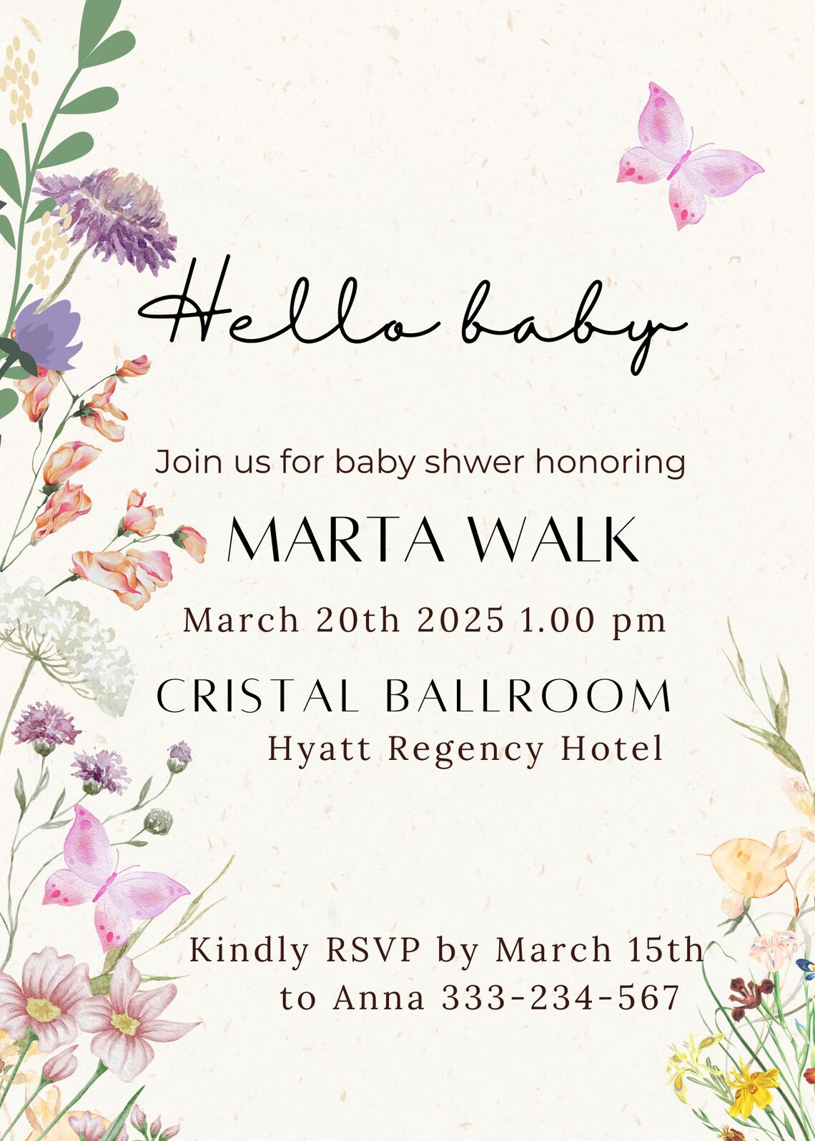 Digital Invitation Template - Etsy