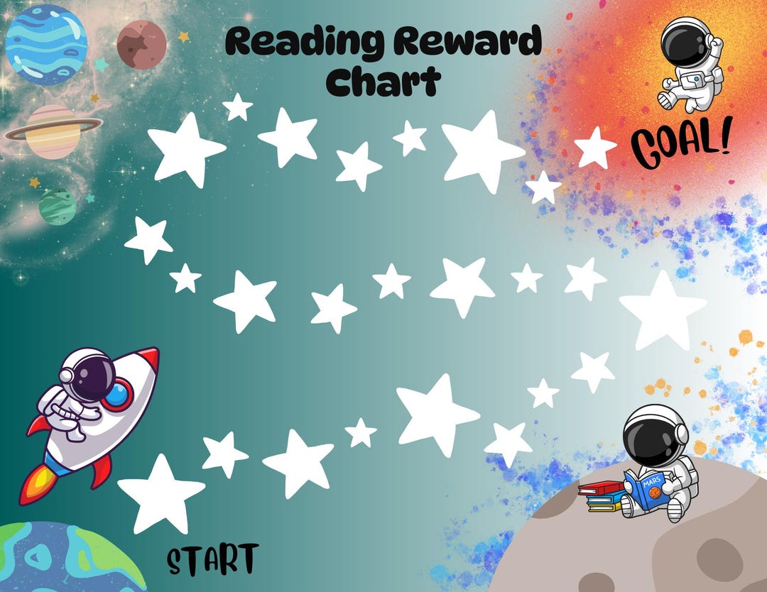 Reading Progress Chart, Book Reward Chart, Kids Book Reading Chart ...