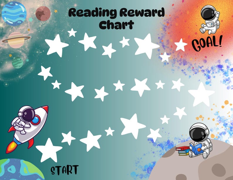 Reading Progress Chart, Book Reward Chart, Kids Book Reading Chart ...