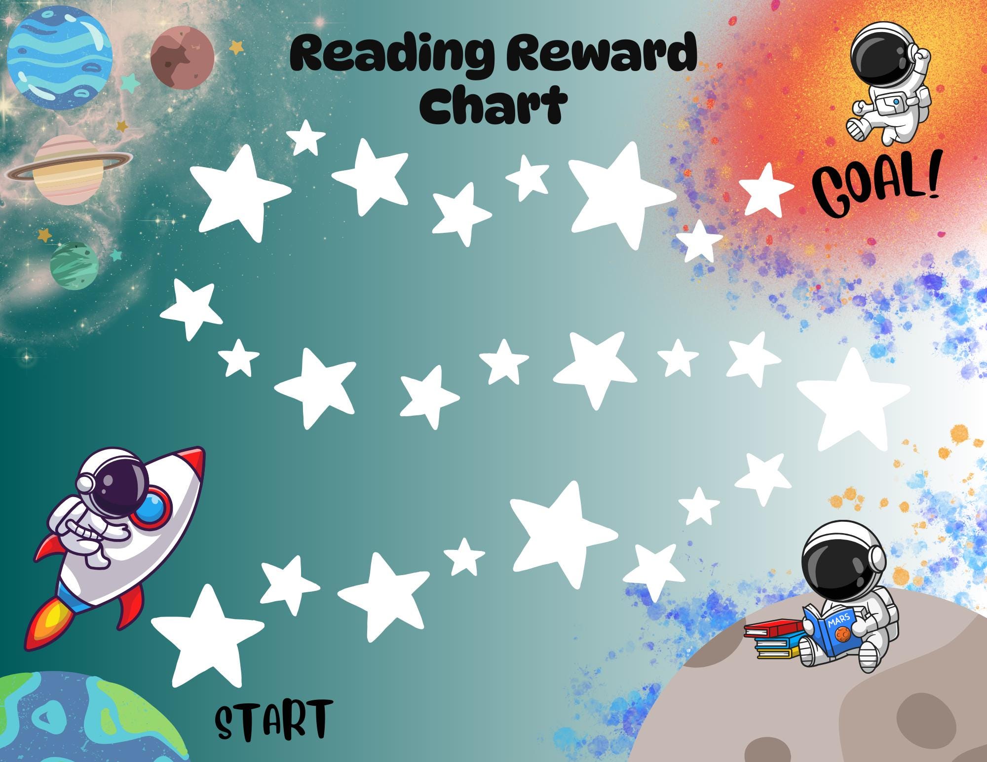 Reading Progress Chart, Book Reward Chart, Kids Book Reading Chart ...