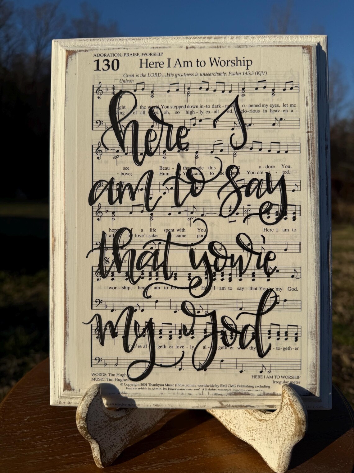 Here I Am to Worship - Hymnal Board - Etsy