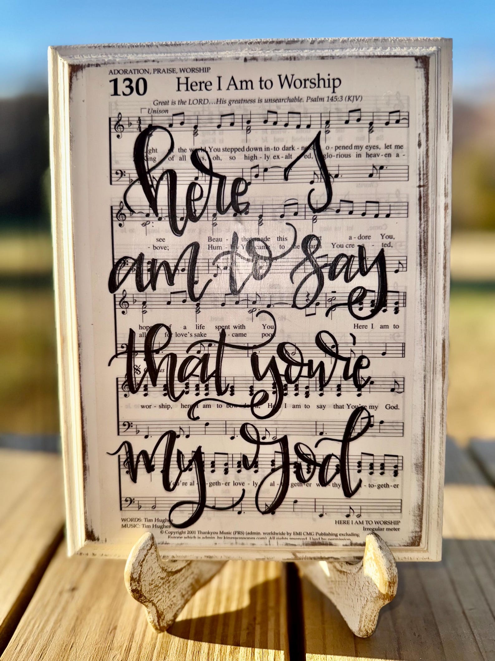 Here I Am to Worship - Hymnal Board - Etsy