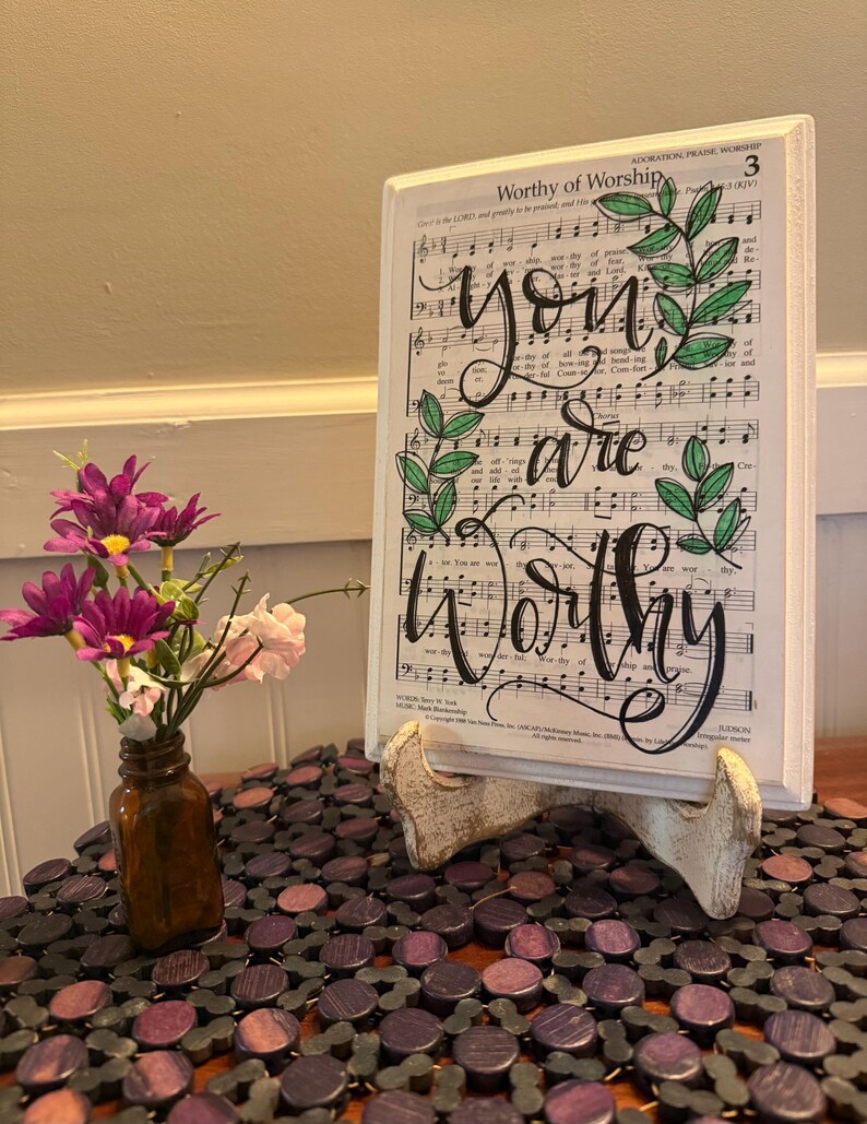 Worthy of Worship - Hymnal Board - Etsy