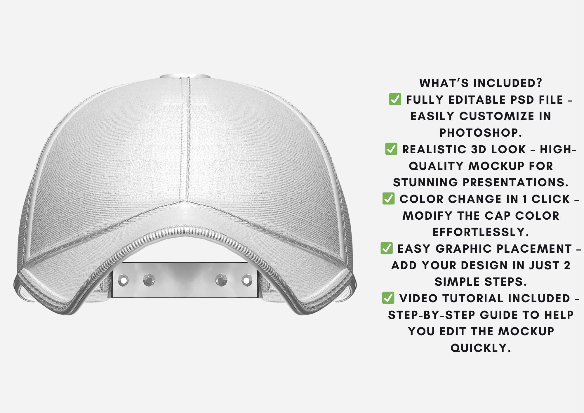 3D Cap Mockup: Editable Photoshop File (PSD) - Etsy
