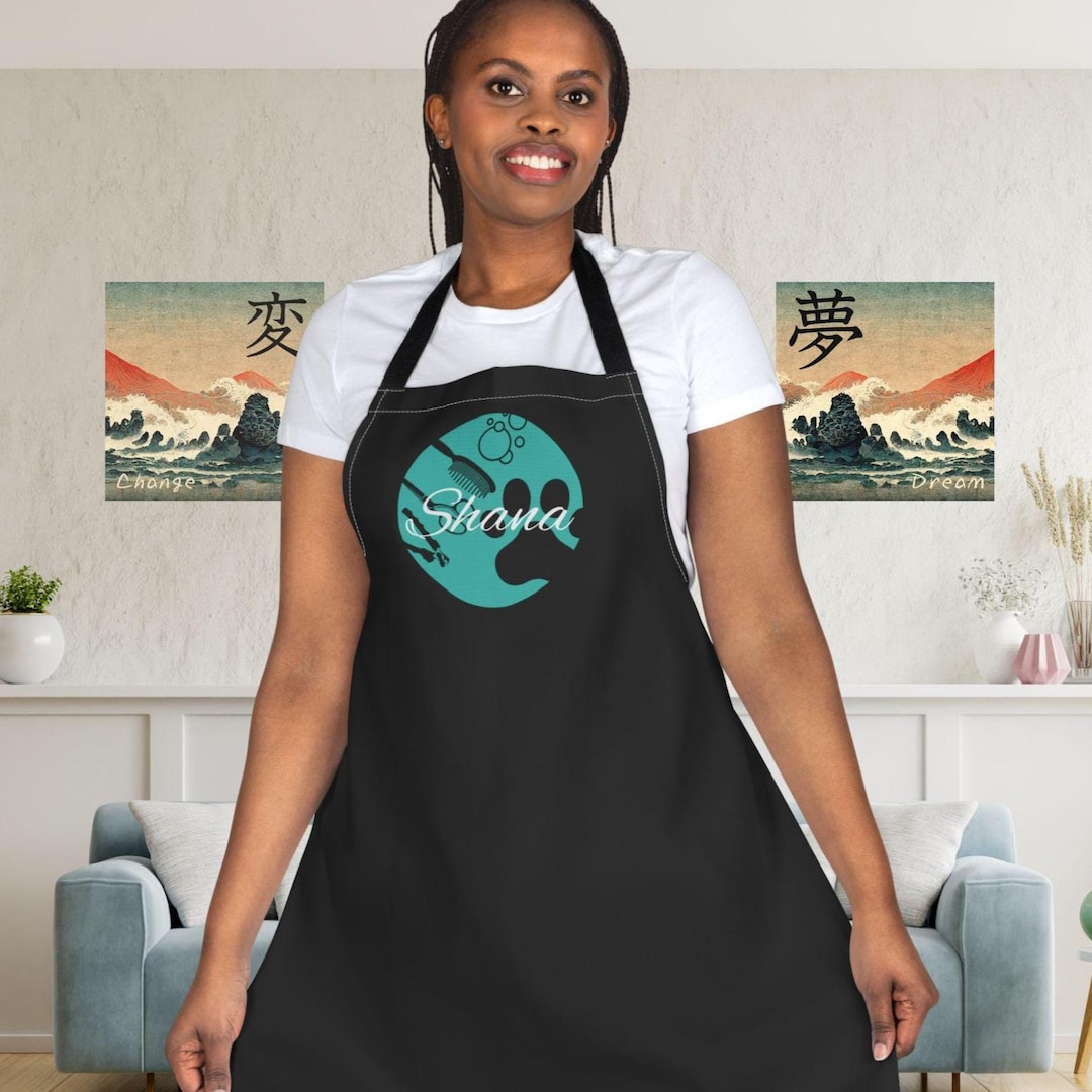 Personalized Pet Groomer Apron Custom Name Dog Grooming Smock Hair ...