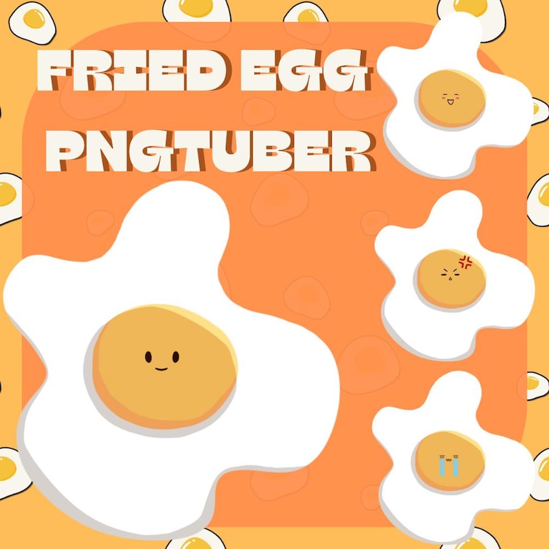 Fried Egg Pngtuber Avatar Fregg | Cute | Kawaii | Funny | Avatar for ...