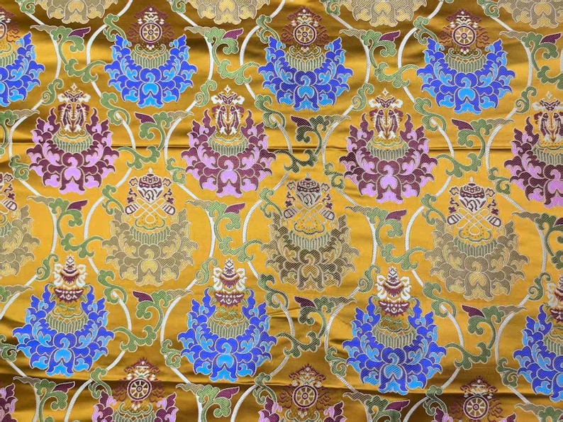 Tibetan Buddhist Silk Brocade DIY Fabric ，asian Table Cloth, Altar ...