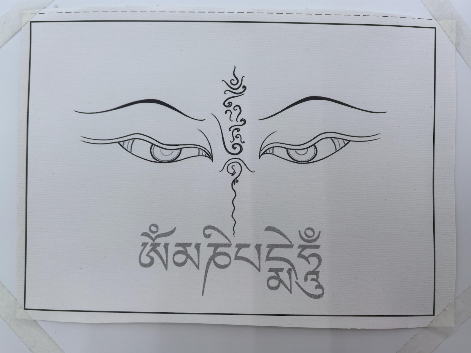 DIY Buddha Eyes Thangka Painting Kit, Tibetan Buddhist Art Canvas ...