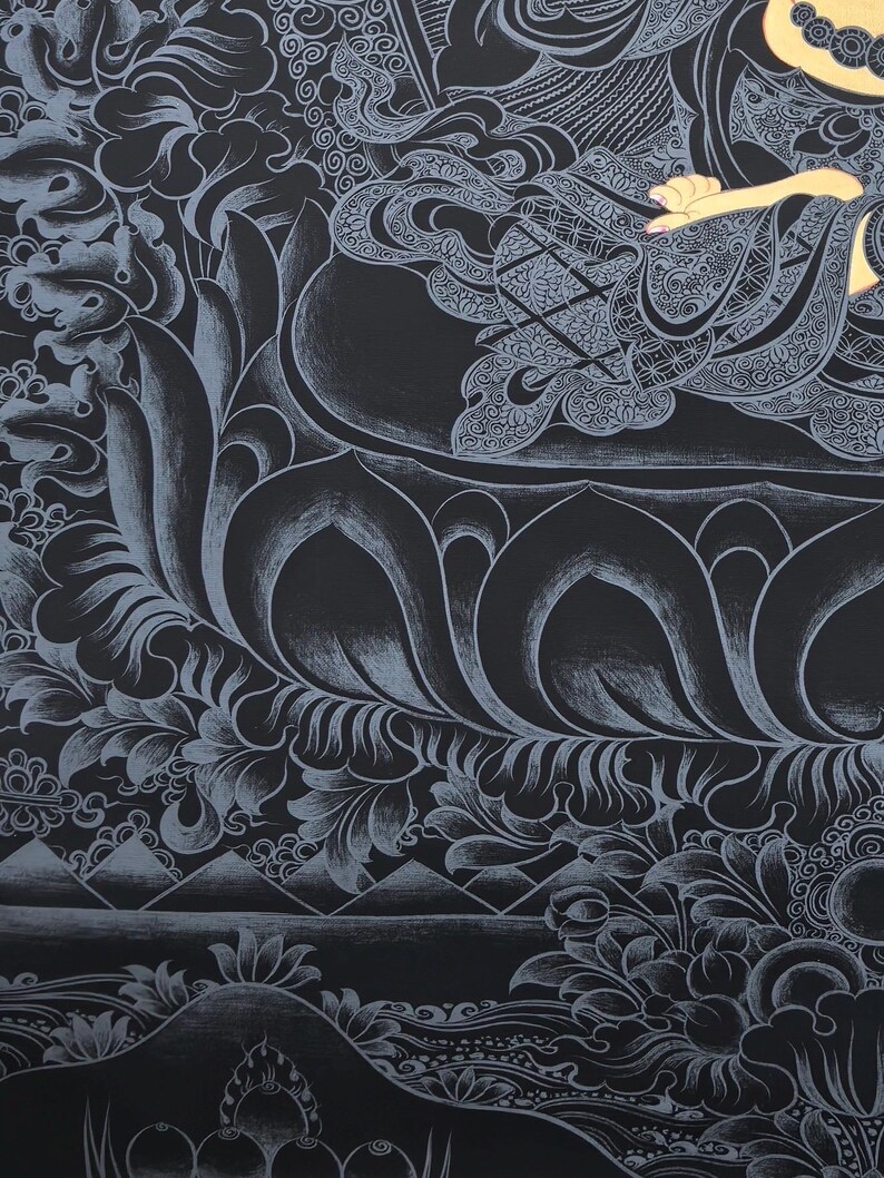 Manjushri Bodhisattva Thangka Canvas – DIY Tibetan Buddhist Painting ...