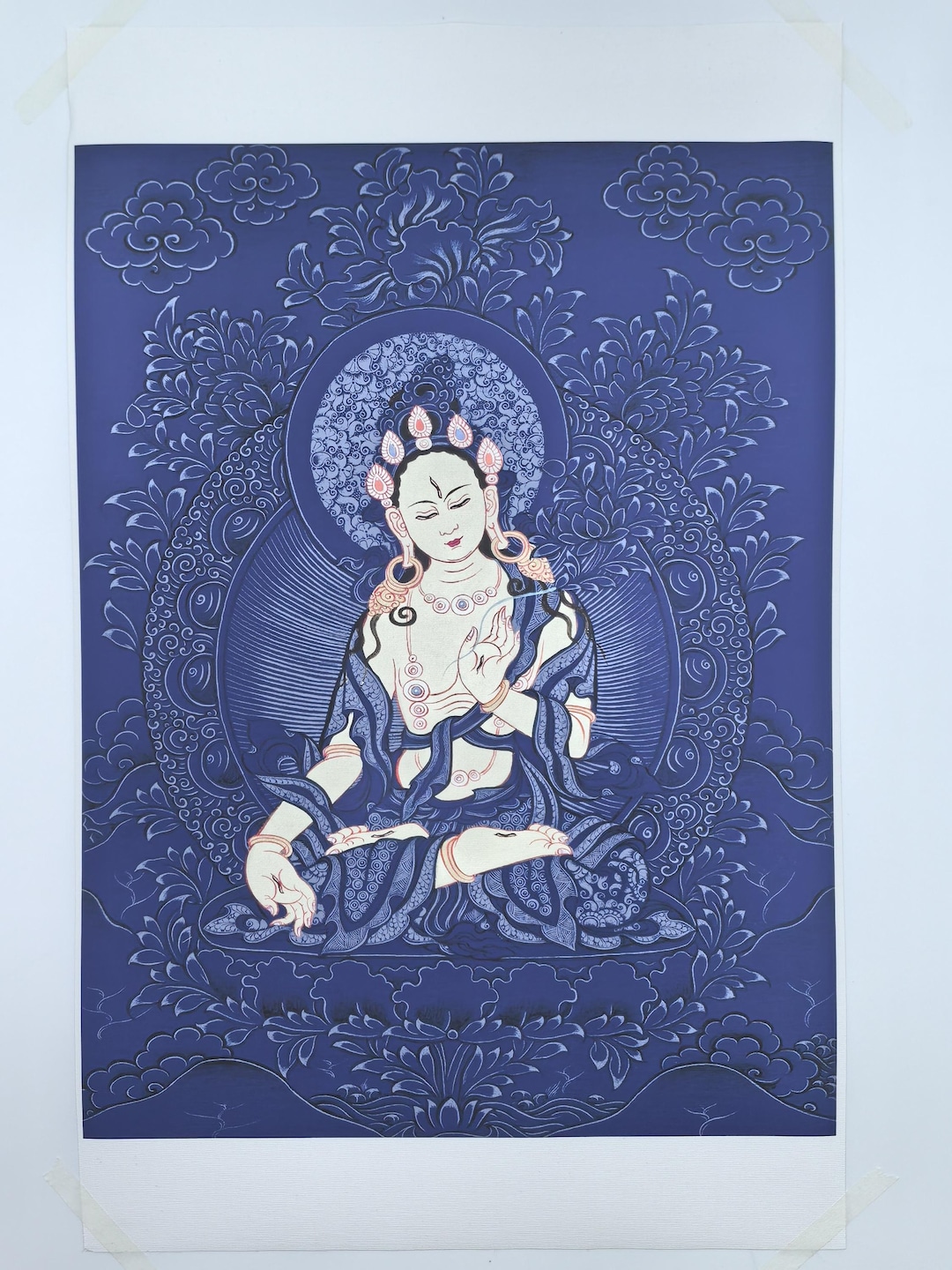 DIY White Tara Thangka Painting Kit – Tibetan Buddhist Goddess Canvas ...