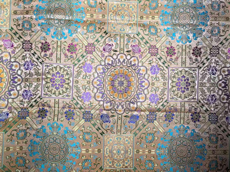 Tibetan Silk Brocade Fabric, Altar Cloth, Asian Decor - Etsy
