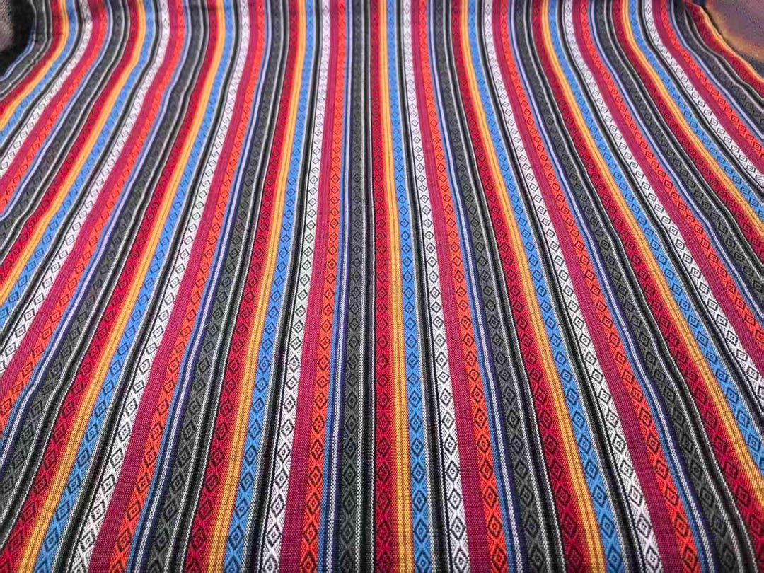 Authentic Tibetan Striped Fabric – Traditional Himalayan Home Textile ...