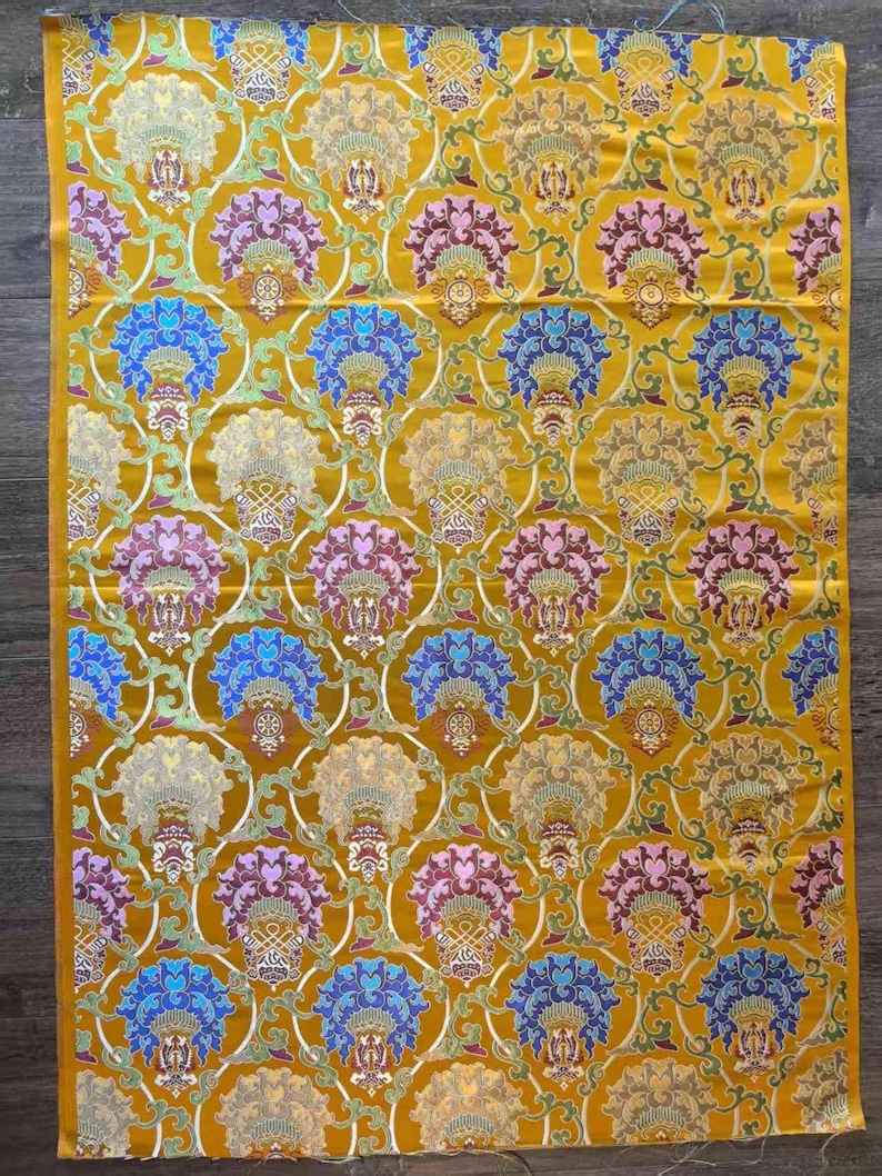 Tibetan Buddhist Silk Brocade DIY Fabric ，asian Table Cloth, Altar ...