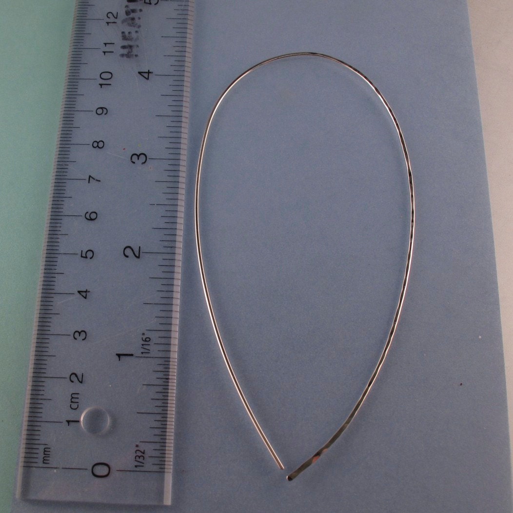 4 Inch Earrings STERLING SILVER TEAR Hoop Wire Earring. 18 | Etsy