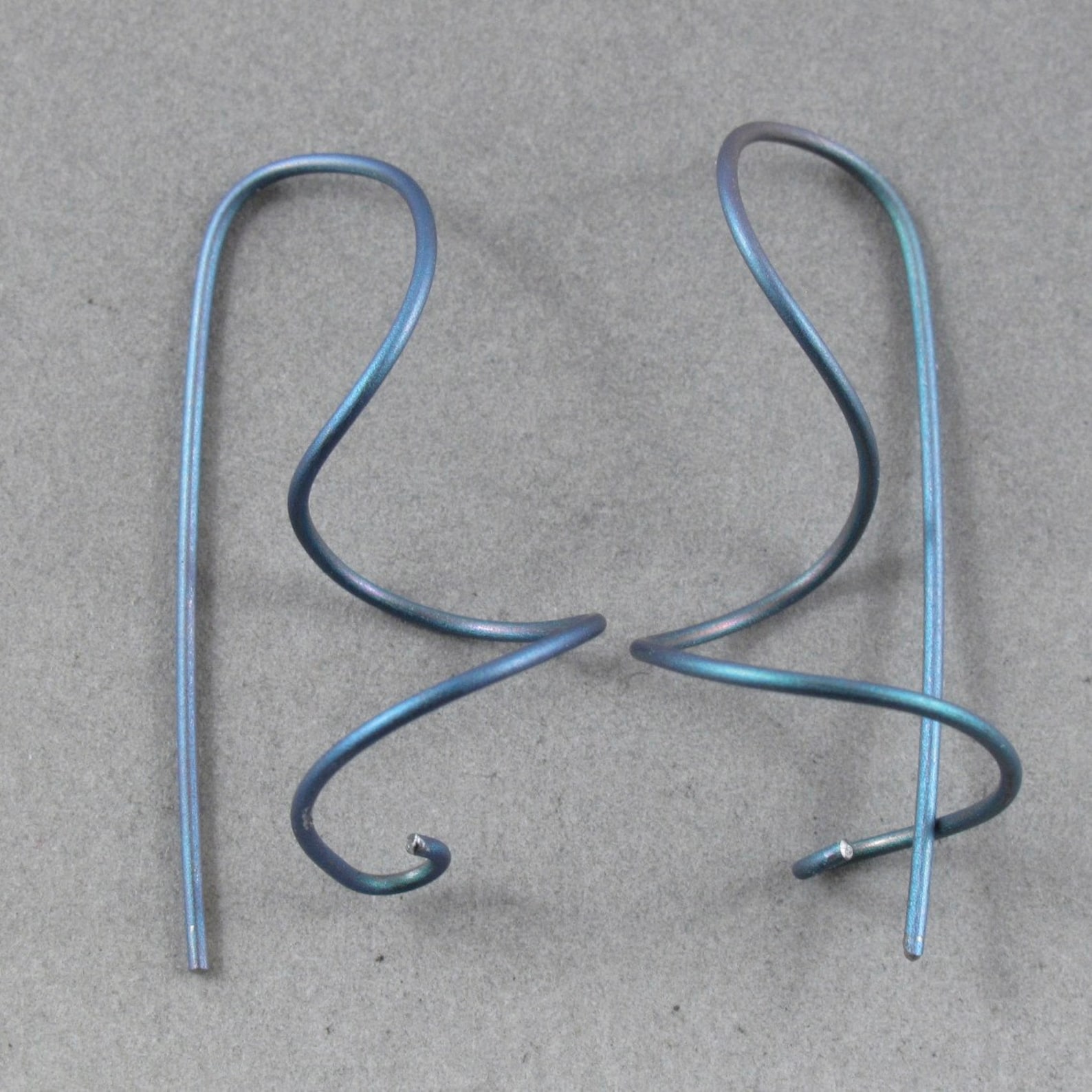 TITANIUM EARRINGS. Titanium Coil Earring Titanium Spiral Wire - Etsy