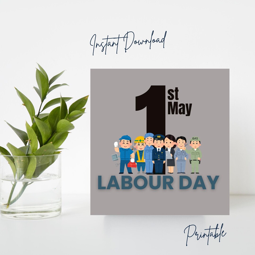 Printable Labour Day Card, Worker’s Day Design, Celebrate Worker’s Day ...