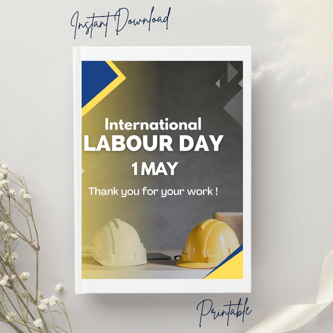 Printable Labour Day Card, Worker’s Day Design, Celebrate Worker’s Day ...