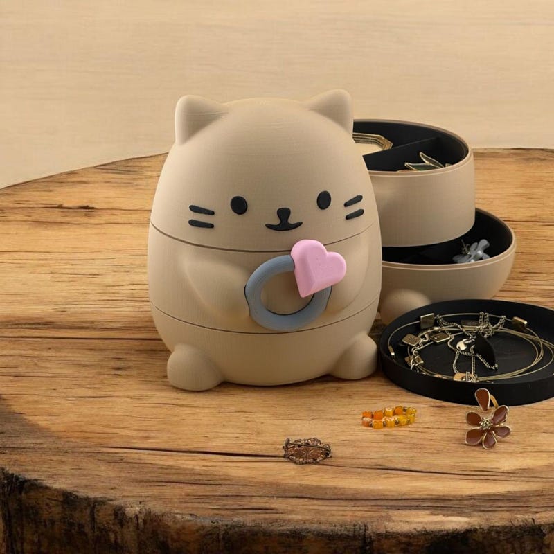 Cat Trinket Box - Etsy