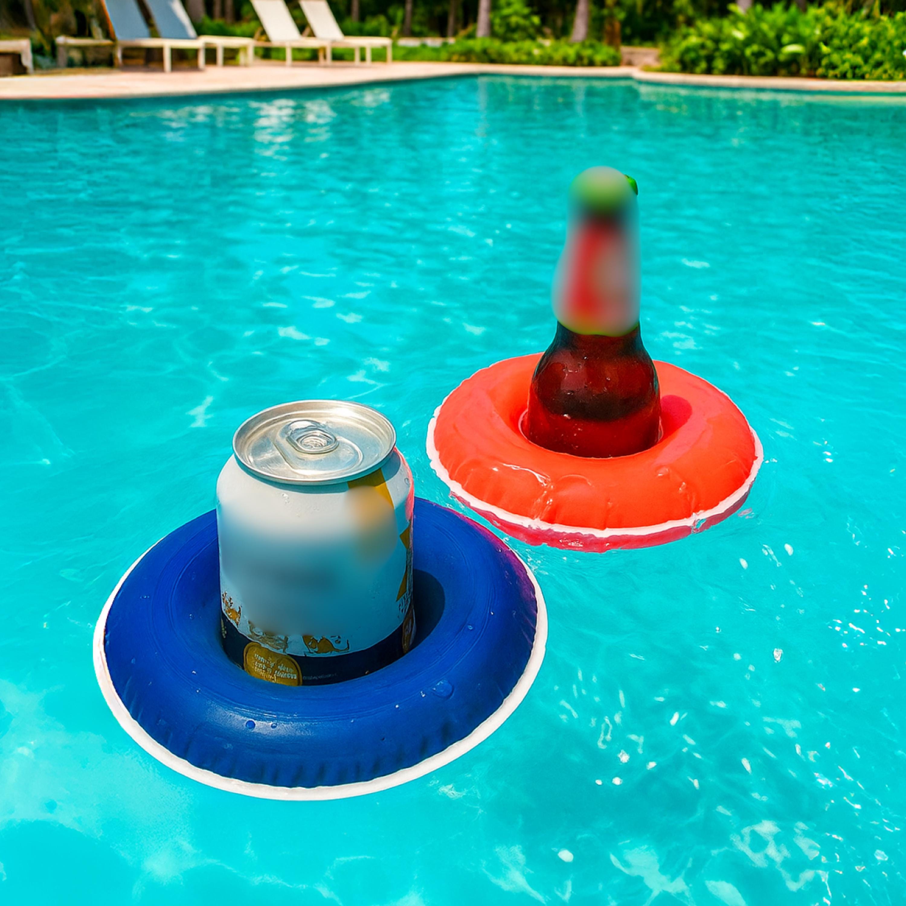 3D Printed Pool Floaty for Drinks – Color Options, Screw-fit Beverage ...