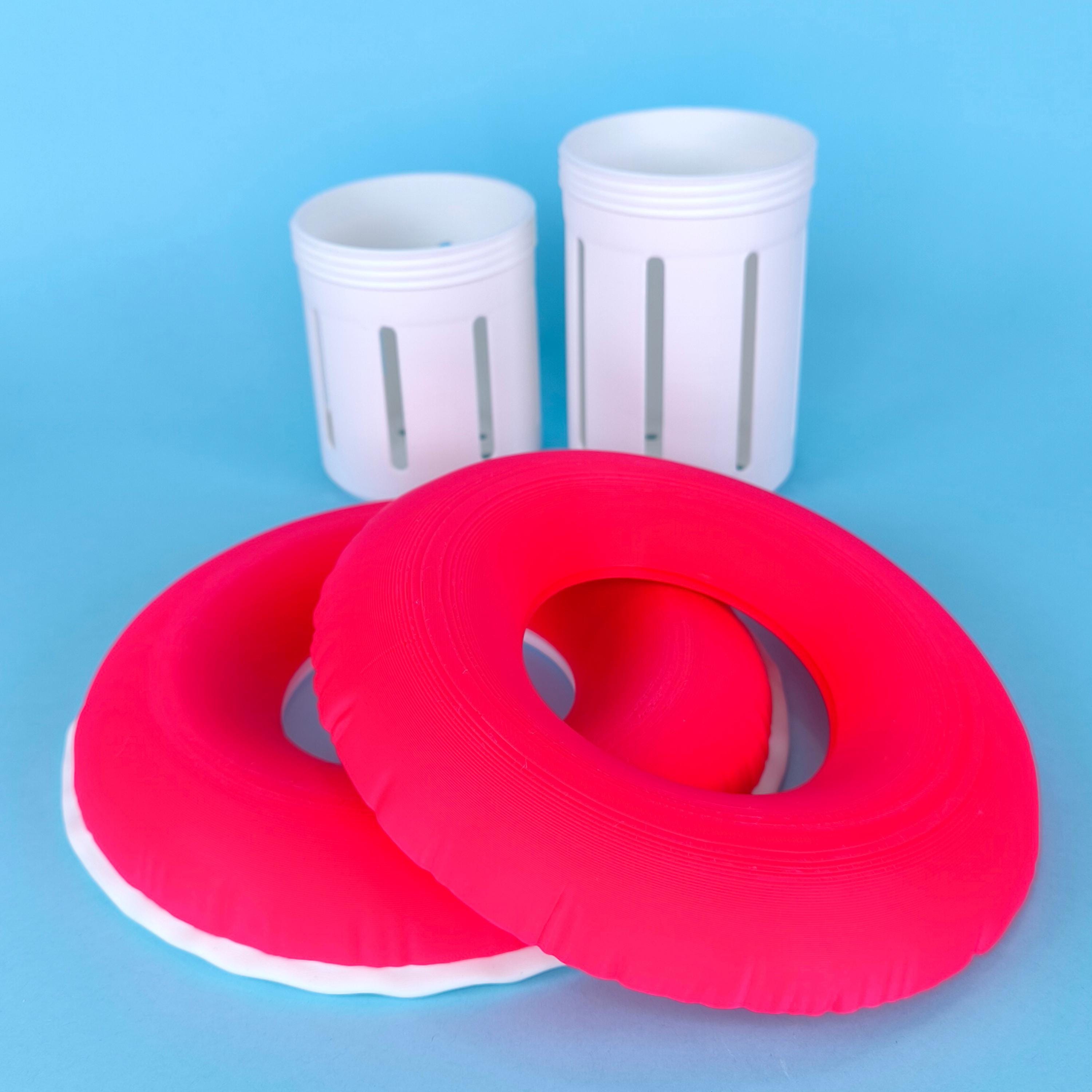 3D Printed Pool Floaty for Drinks – Color Options, Screw-fit Beverage ...