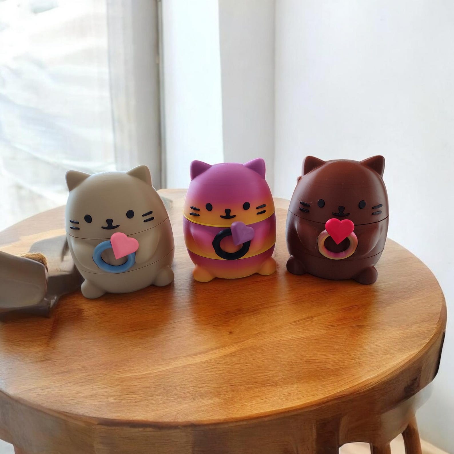 3D Printed Cat Jewelry Box Custom Color Jewelry Holder for Cat Lovers ...