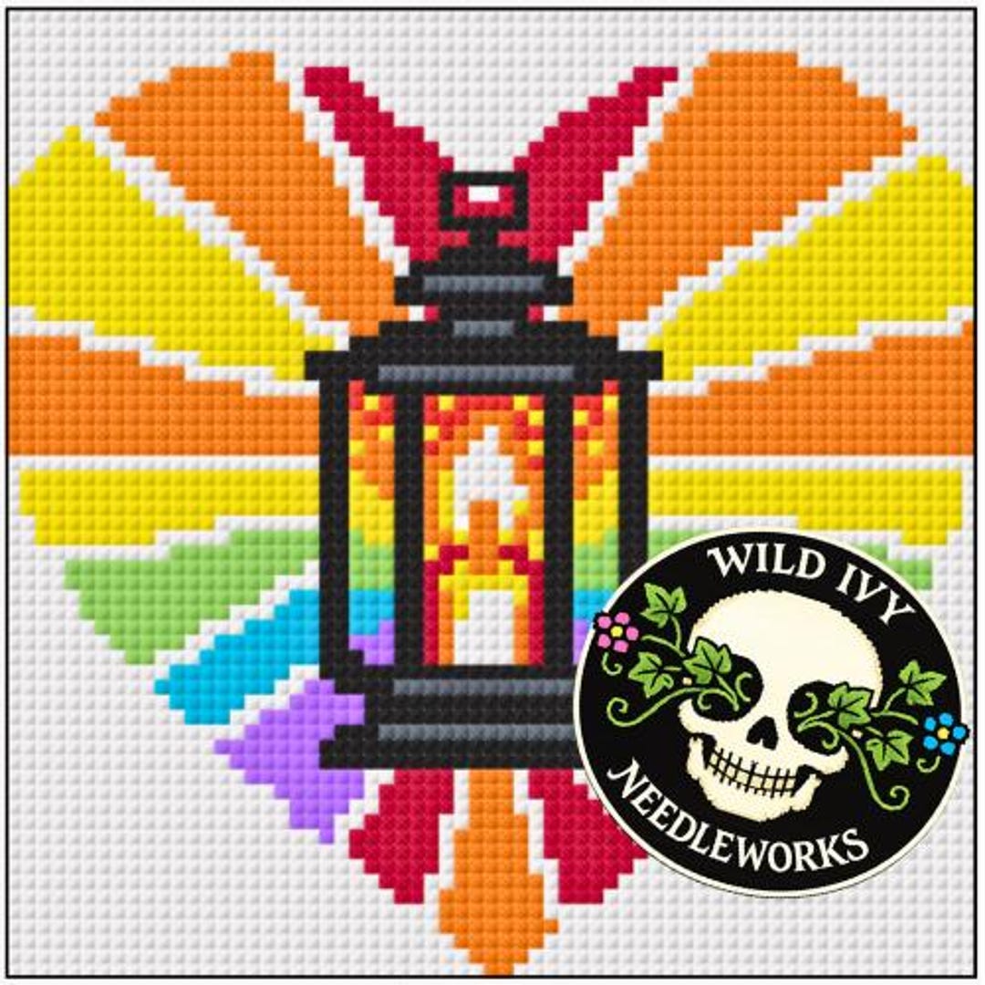 Vigil Lantern Needlepoint and Cross Stitch Digital Chart Pattern - Etsy