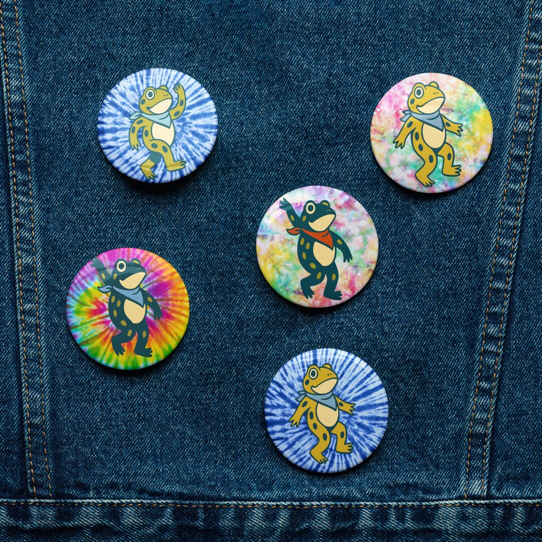 Dancing Frogs Metal Pins | Protest Art Buttons | Portland Frog - Etsy