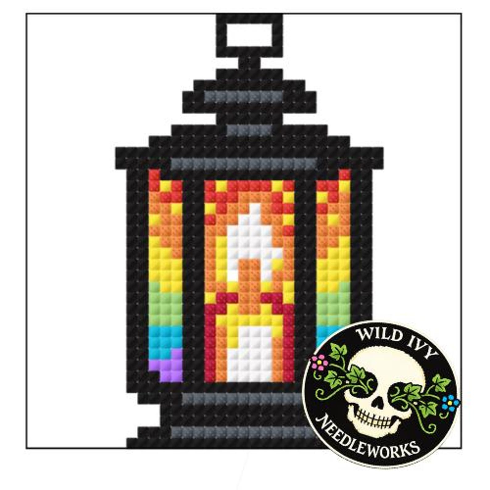 Vigil Lantern Needlepoint and Cross Stitch Digital Chart Pattern - Etsy
