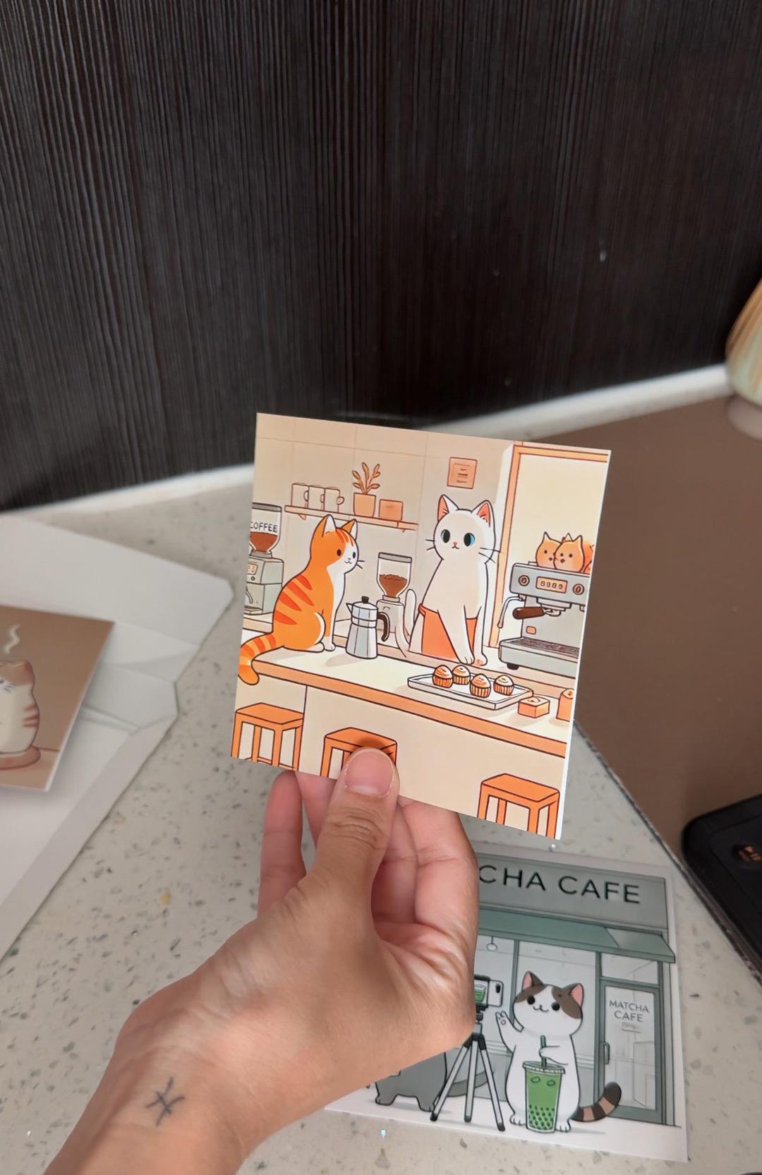 Adorable Cat Cafe Scene- Cozy Coffee Shop Art Print - Etsy