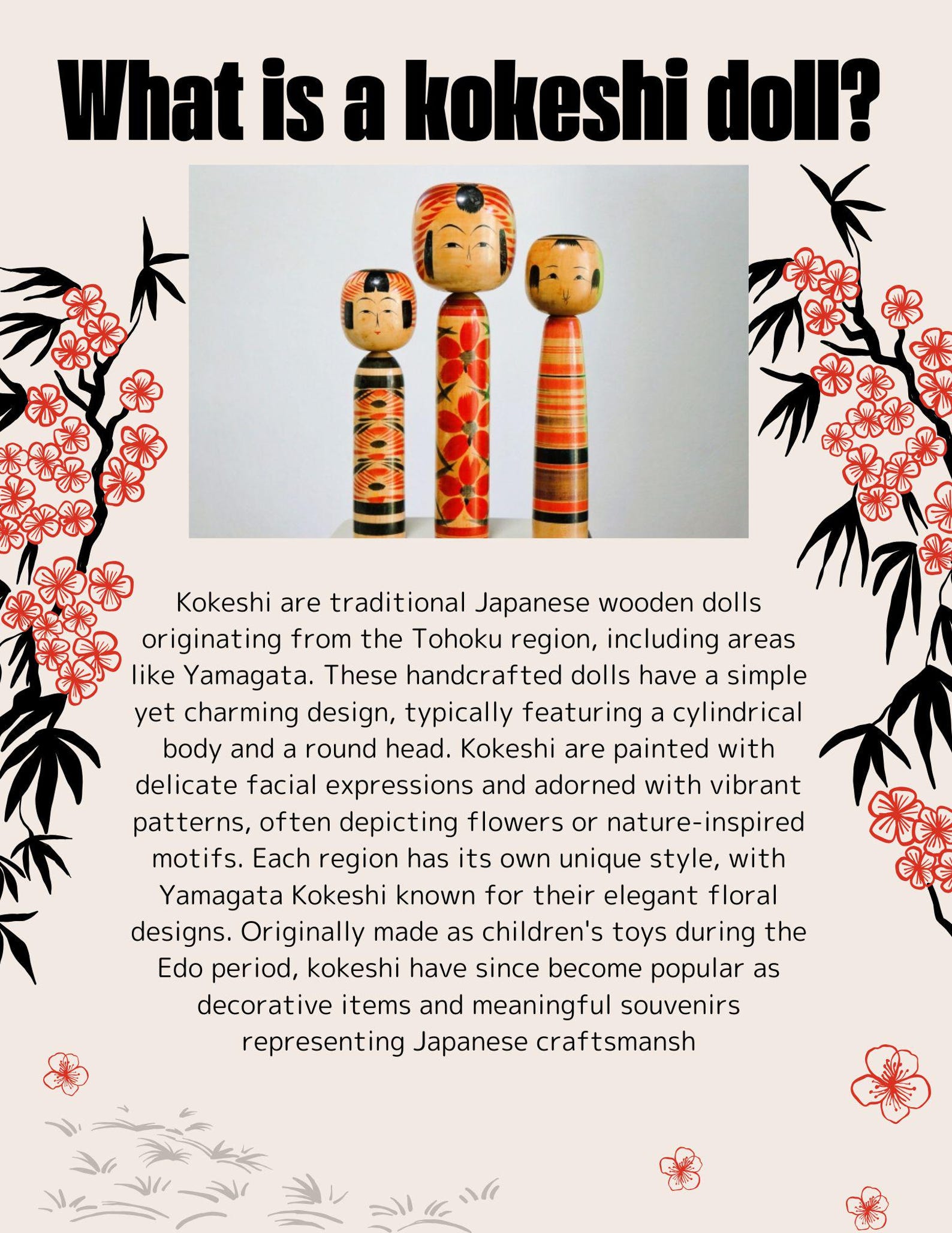 Kokeshi Doll Coloring Pages Japanese Dolls Traditional Geisha Kokeshi ...