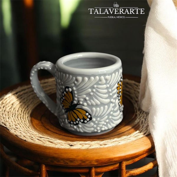 Talavera Blue Mug Set - Etsy UK