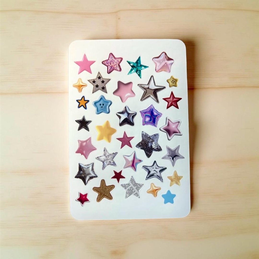 Star Stickers | Mixed Media Scrapbook, Planner (4x6) - Etsy